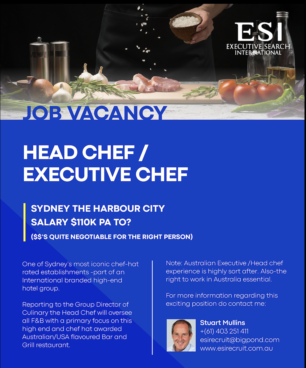 Head Chef Sydney - Executive Search InternationalExecutive Search ...