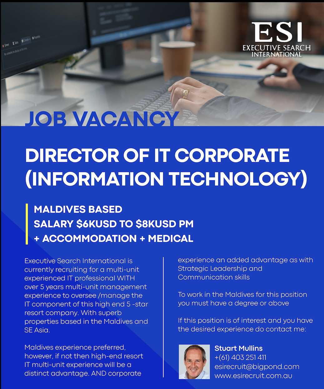 Dir of IT - Executive Search InternationalExecutive Search International